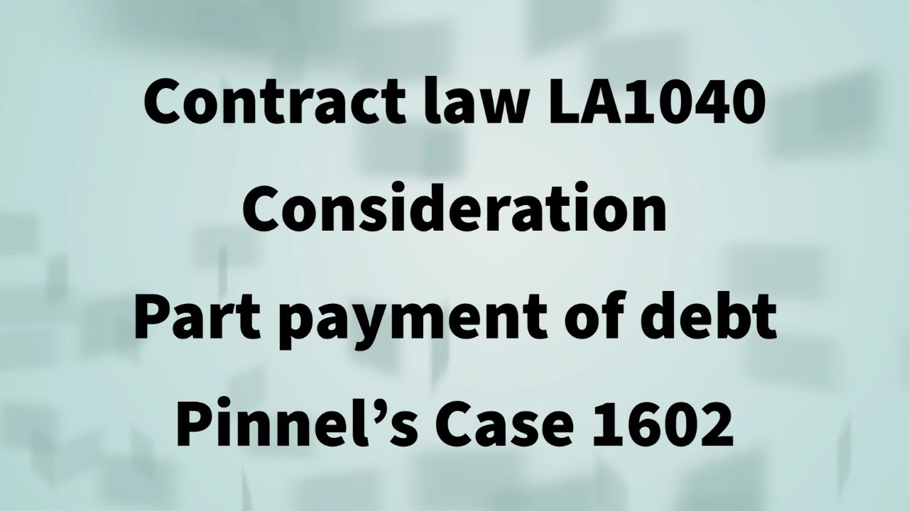 Pinnel's Case 1602 - YouTube