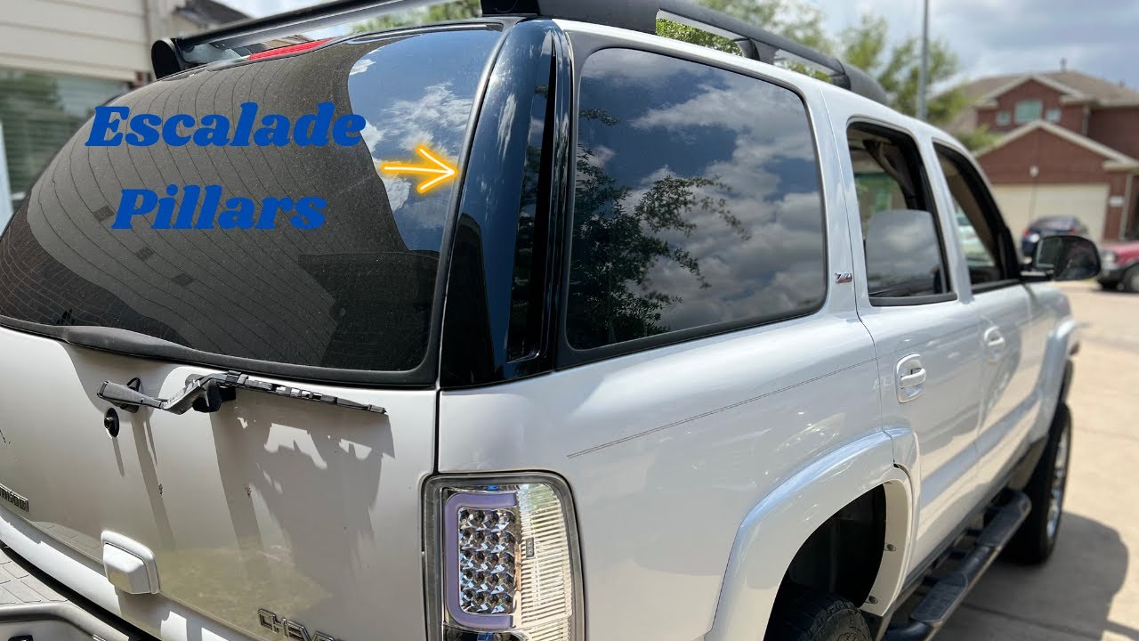 Escalade D Pillar install on 05 Tahoe Z71 - YouTube