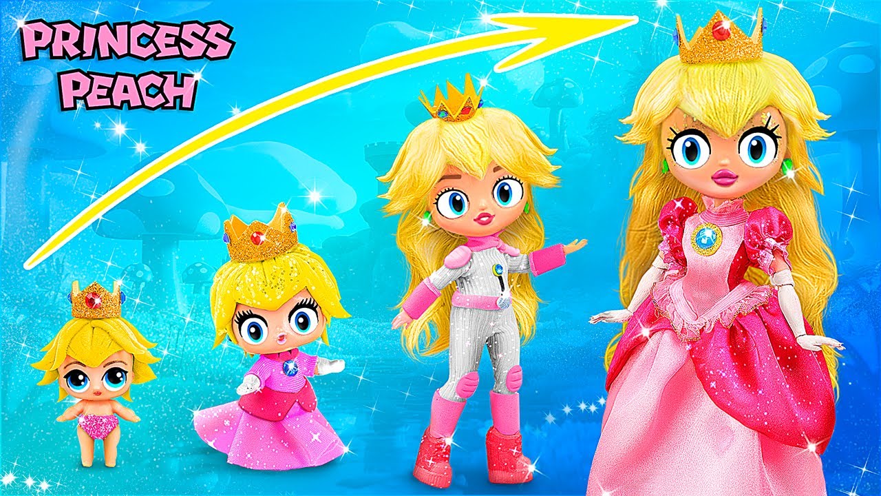 Adventures of Princess Peach! 30 DIYs for LOL OMG - YouTube