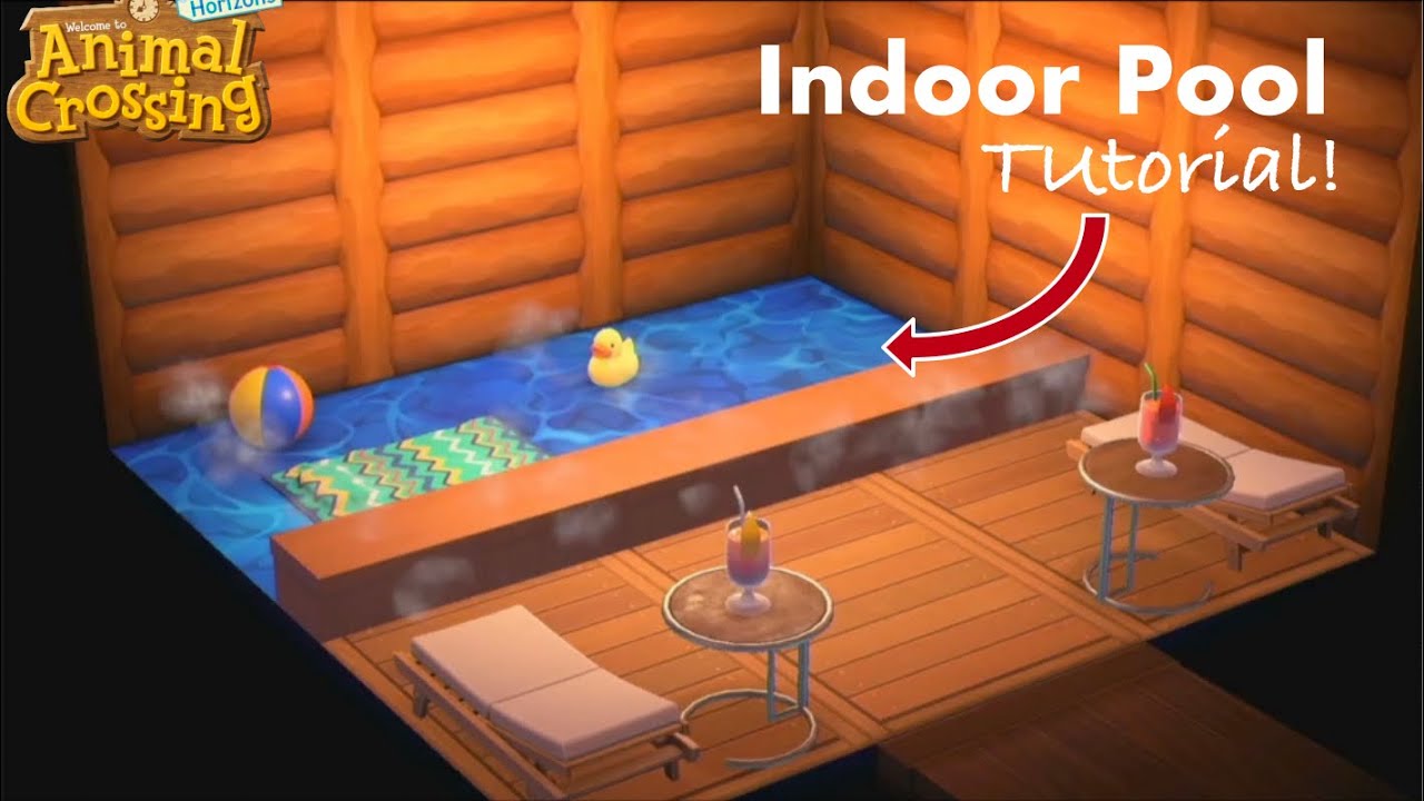 How to make a indoor pool in Animal Crossing - YouTube