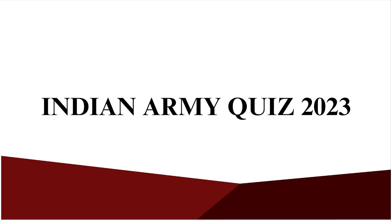 Battle of Minds (The Indian Army Quiz) - YouTube