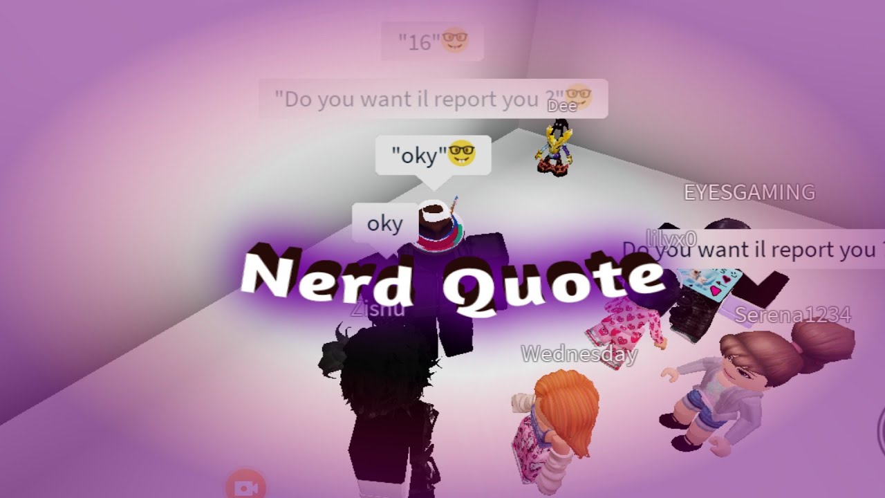 Nerd Quote Script🤓 Roblox Mobile-PC - YouTube