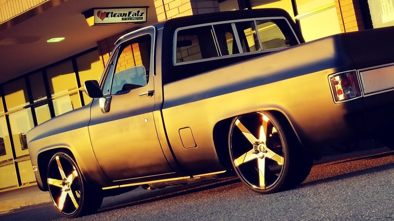 C10 stance after Drop hanger & shock extender install - YouTube