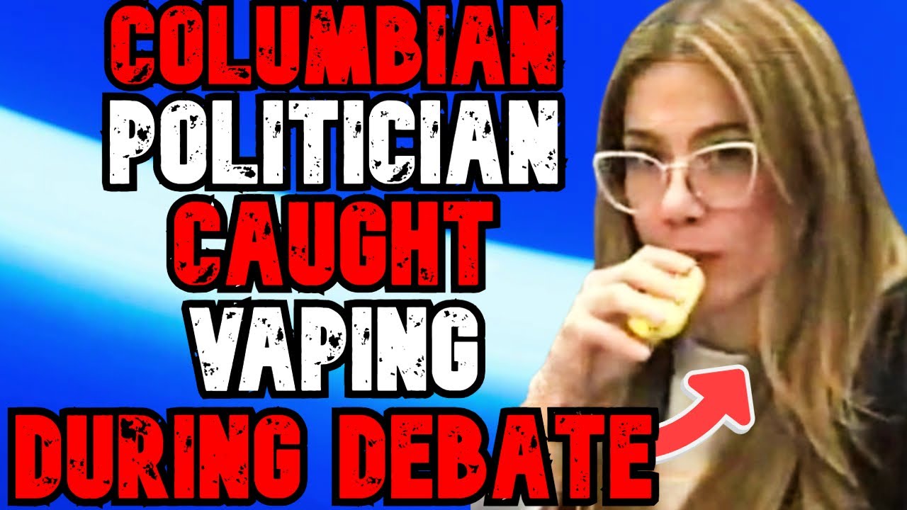 Politician Cathy Juvinao CAUGHT VAPING in POLITICAL DEBATE LIVE - Tries ...
