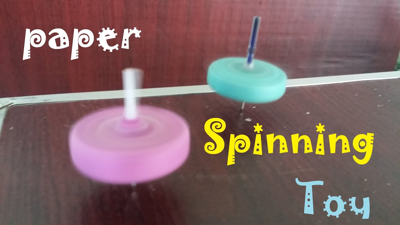 How to make a Paper Spinning Toy - Making toy - YouTube
