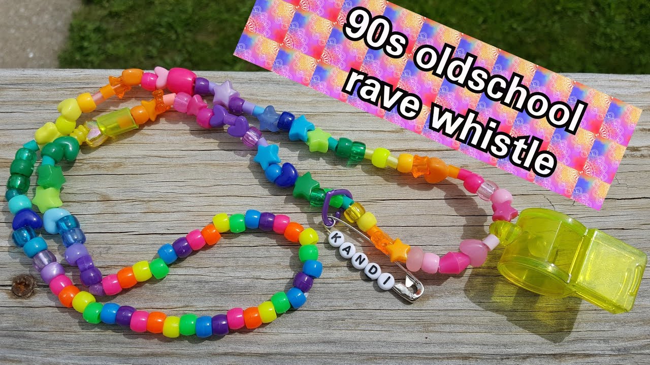 Iconic 90s oldschool rave whistle(Storytime & kandi tutorial) - YouTube