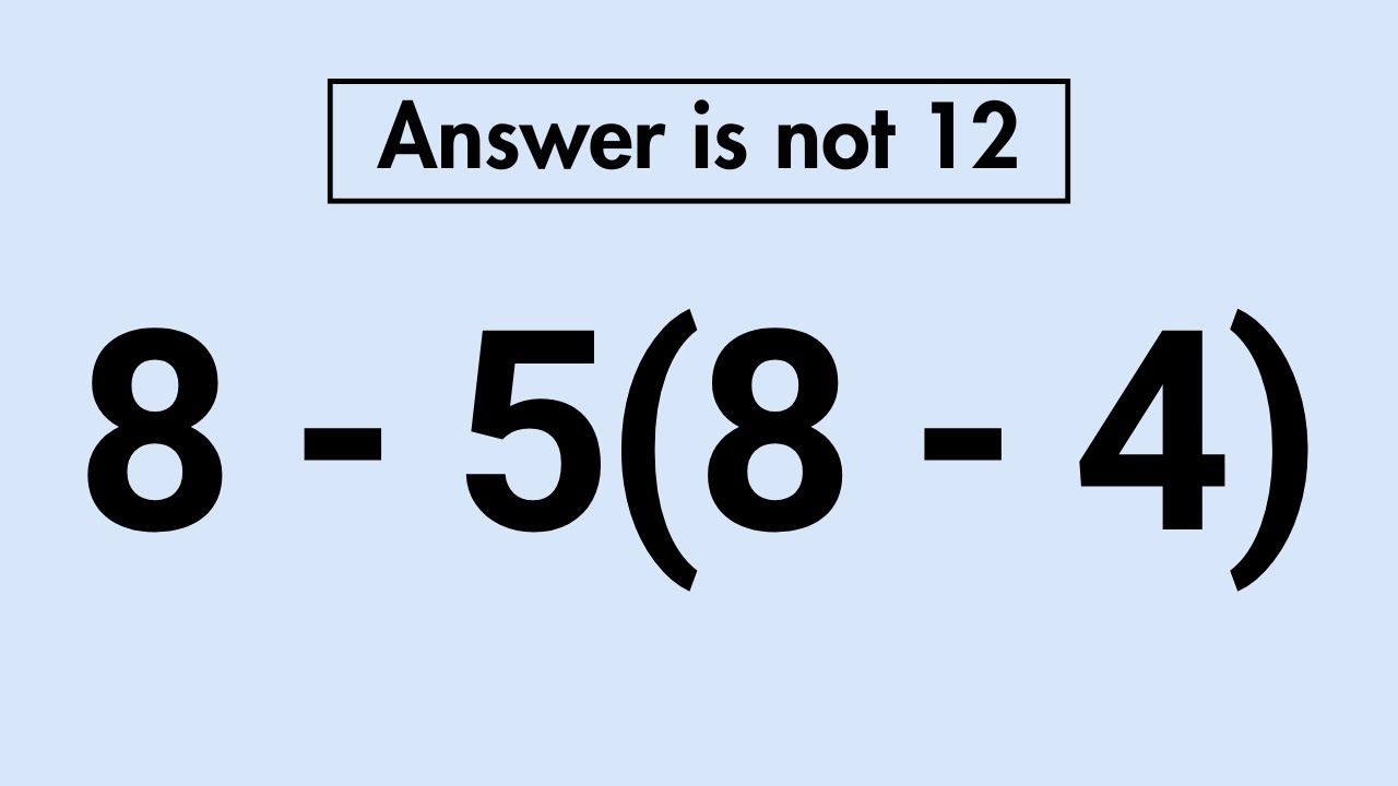 Basic Math Problem That Will Stump 90% People! - YouTube