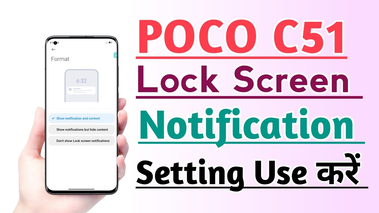 POCO C51 How to Use Lock screen Notification setting | Lock Screen ...
