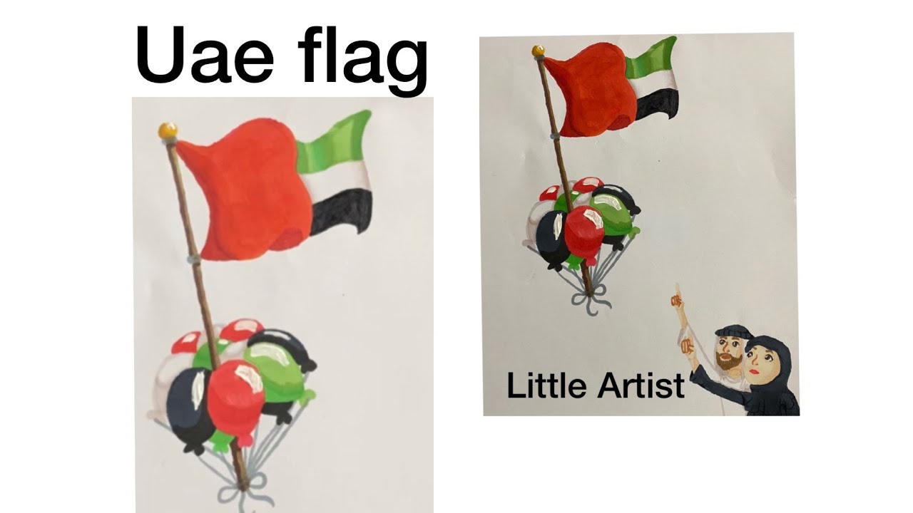 How to draw UAE National Flag/uae National day special drawing/little ...