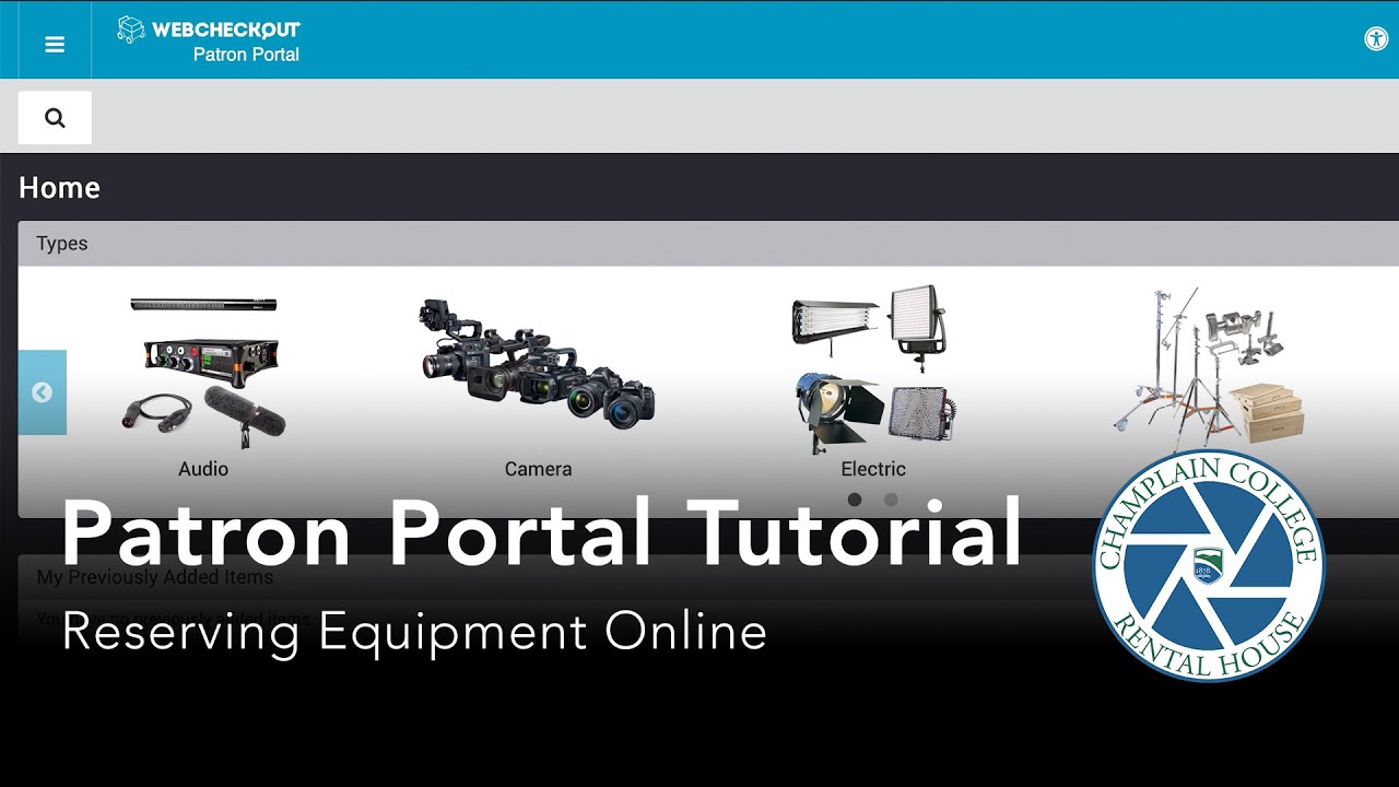 Patron Portal Tutorial: Reserving Equipment Online - Champlain College ...