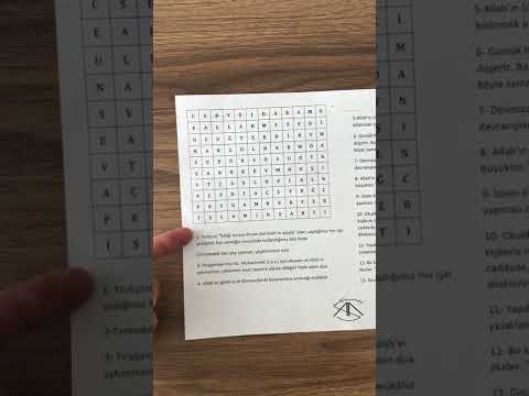 Din Kültürü ve Ahlak Bilgisi Dersi Çalışma Kağıdı 1-2-3