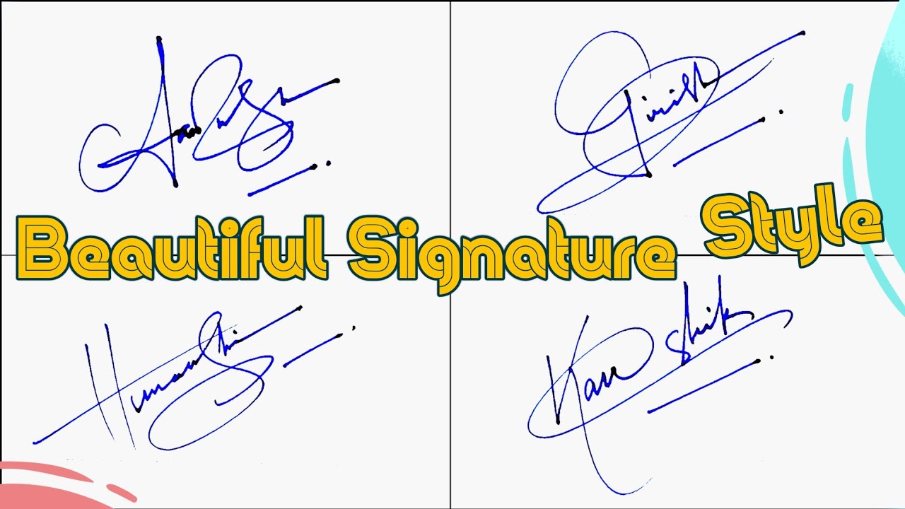 How to Draw Unique Design Signature | Beautiful Signature Style # ...