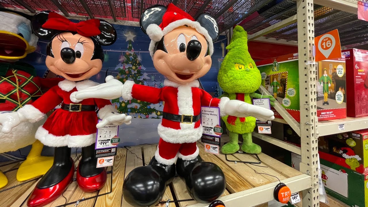 The Home Depot 2024 4ft Mickey Mouse Animatronic In-Store Demonstration ...