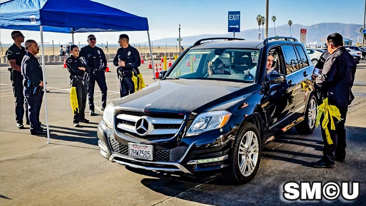 California Highway Patrol Officers (CHP) Escort Residents Back to ...