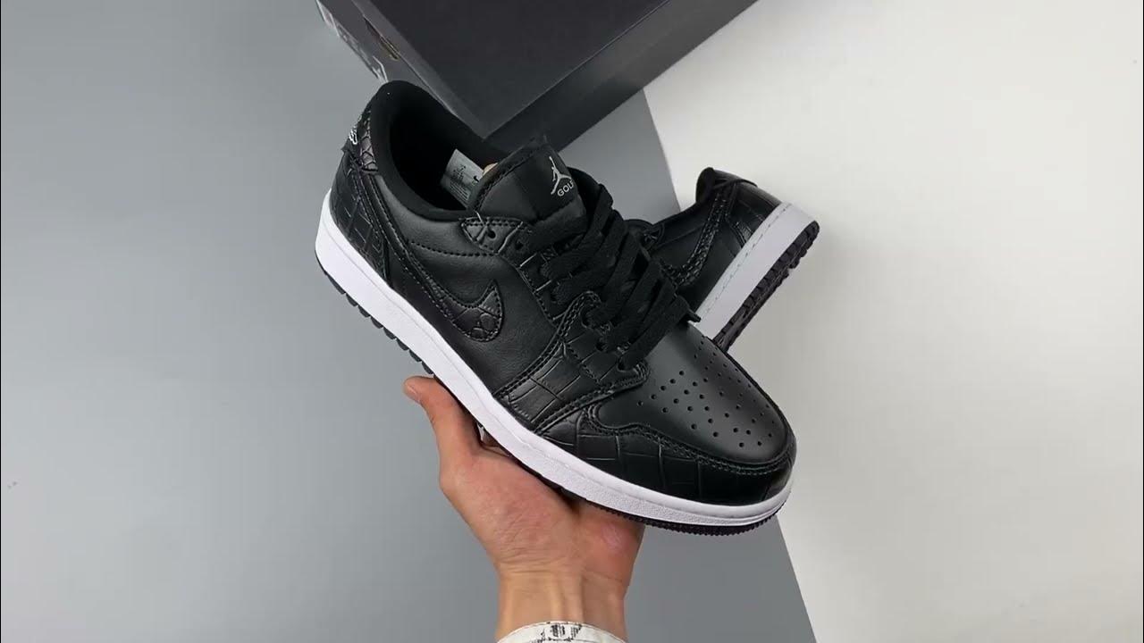 Air Jordan 1 Low Golf Croc Black Iron Grey White DD9315 003 - YouTube