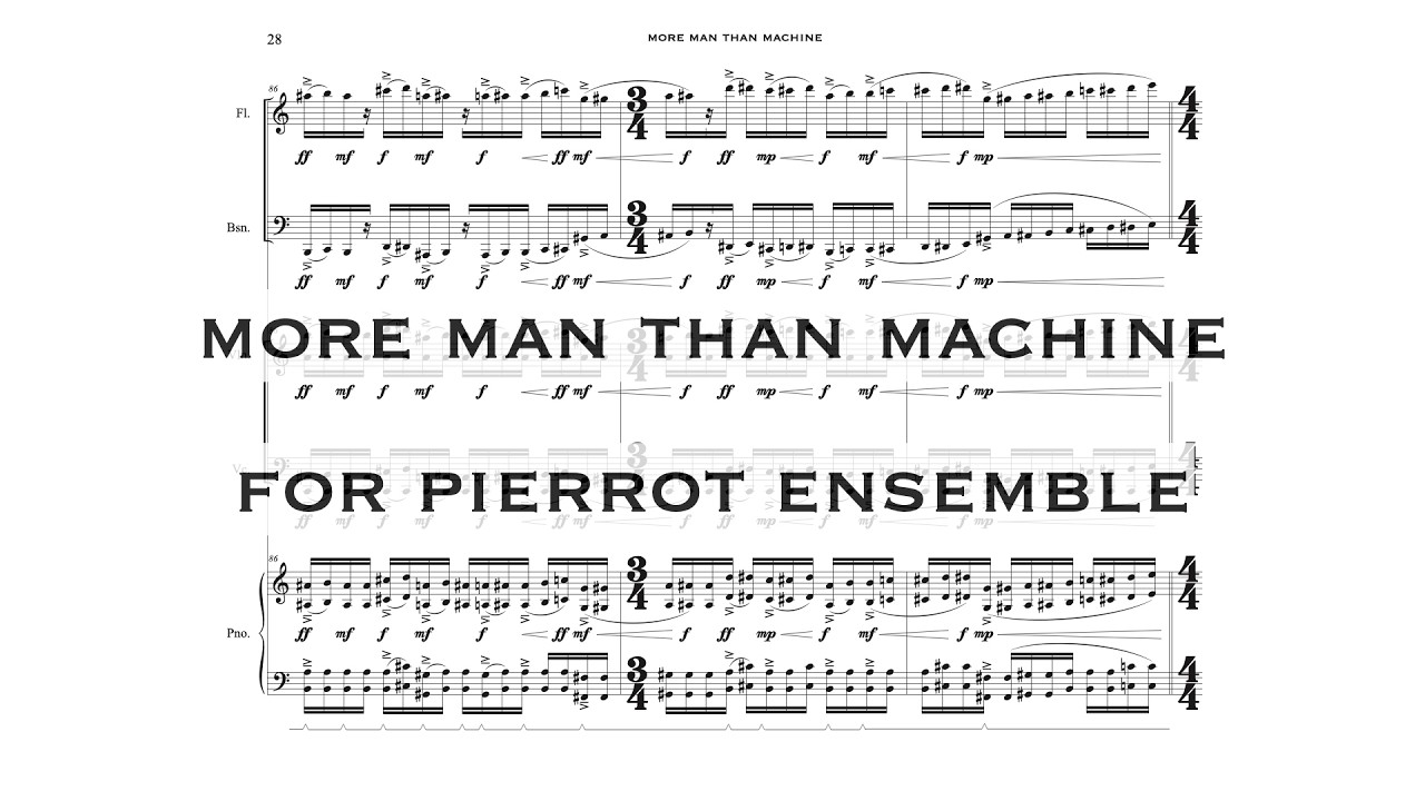 Michael Mills - more man than machine (2022) for Pierrot Ensemble ...