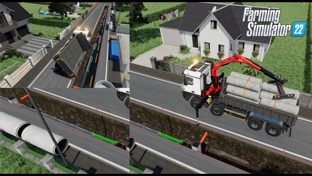FS22_Instalação de saneamento na cidade (Parte II) | Public Works ...