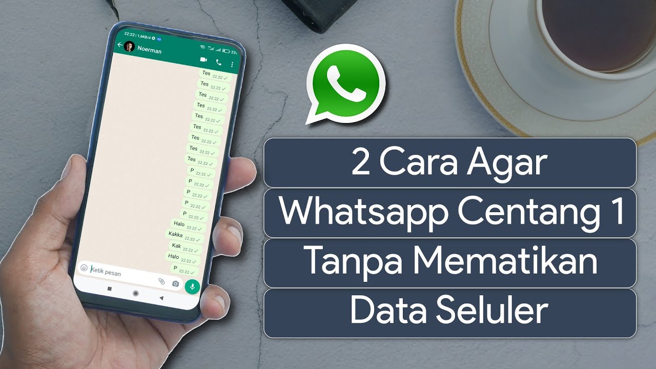2 Cara Agar Whatsapp Centang 1 Tanpa Mematikan Data Seluler - YouTube