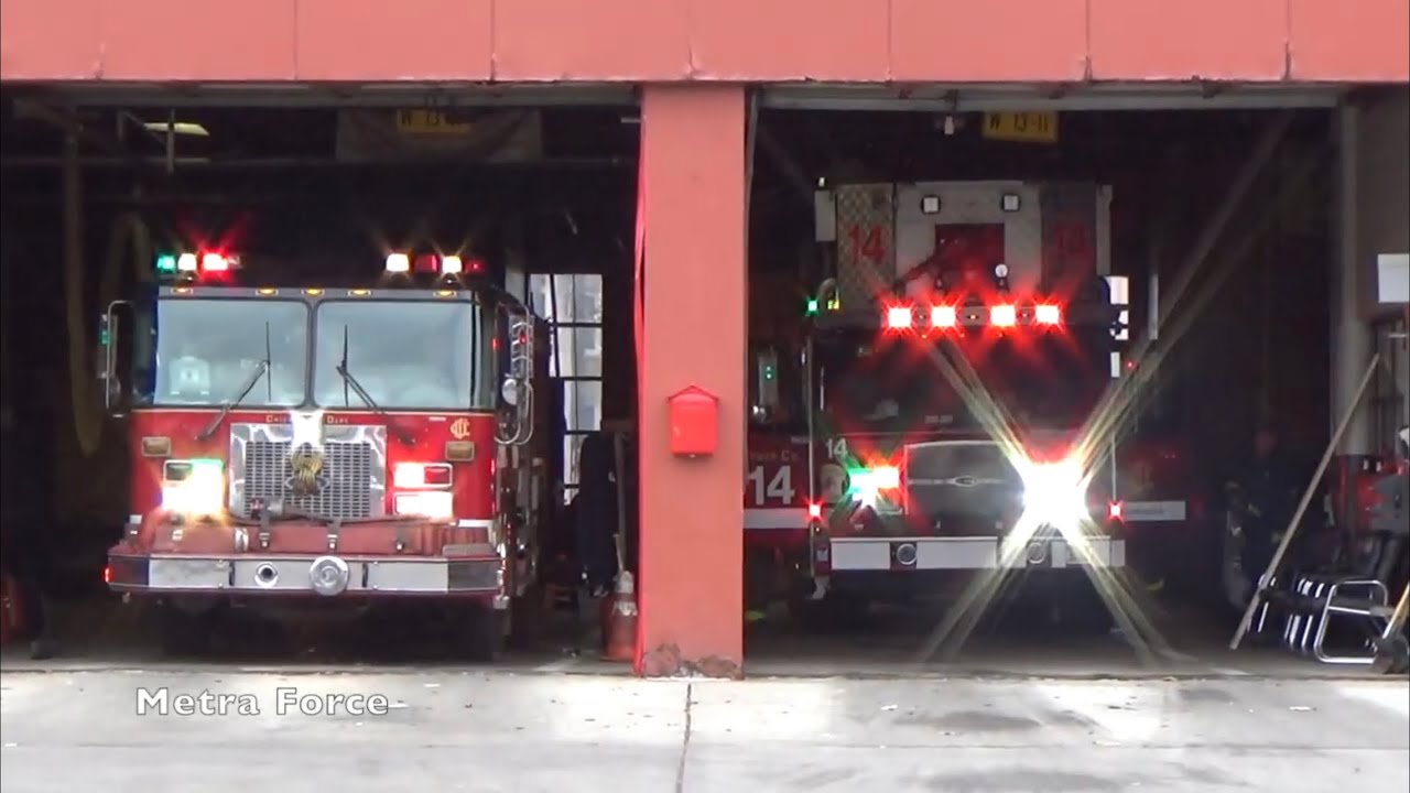 *FIRE* Chicago Fire Dept Engine 117 (Spare), Tower Ladder 14, & Field ...