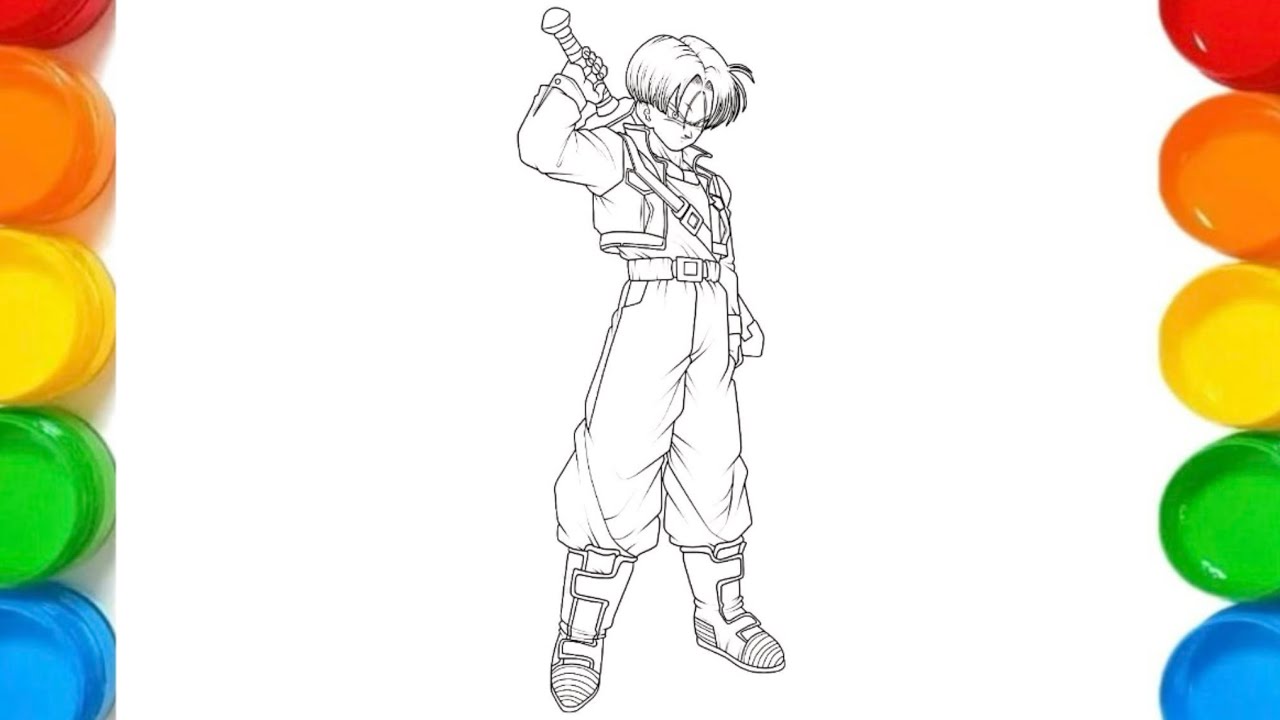 Colouring Trunks| Dragon Ball Z|Easy Step By Step Coloring|Speed ...
