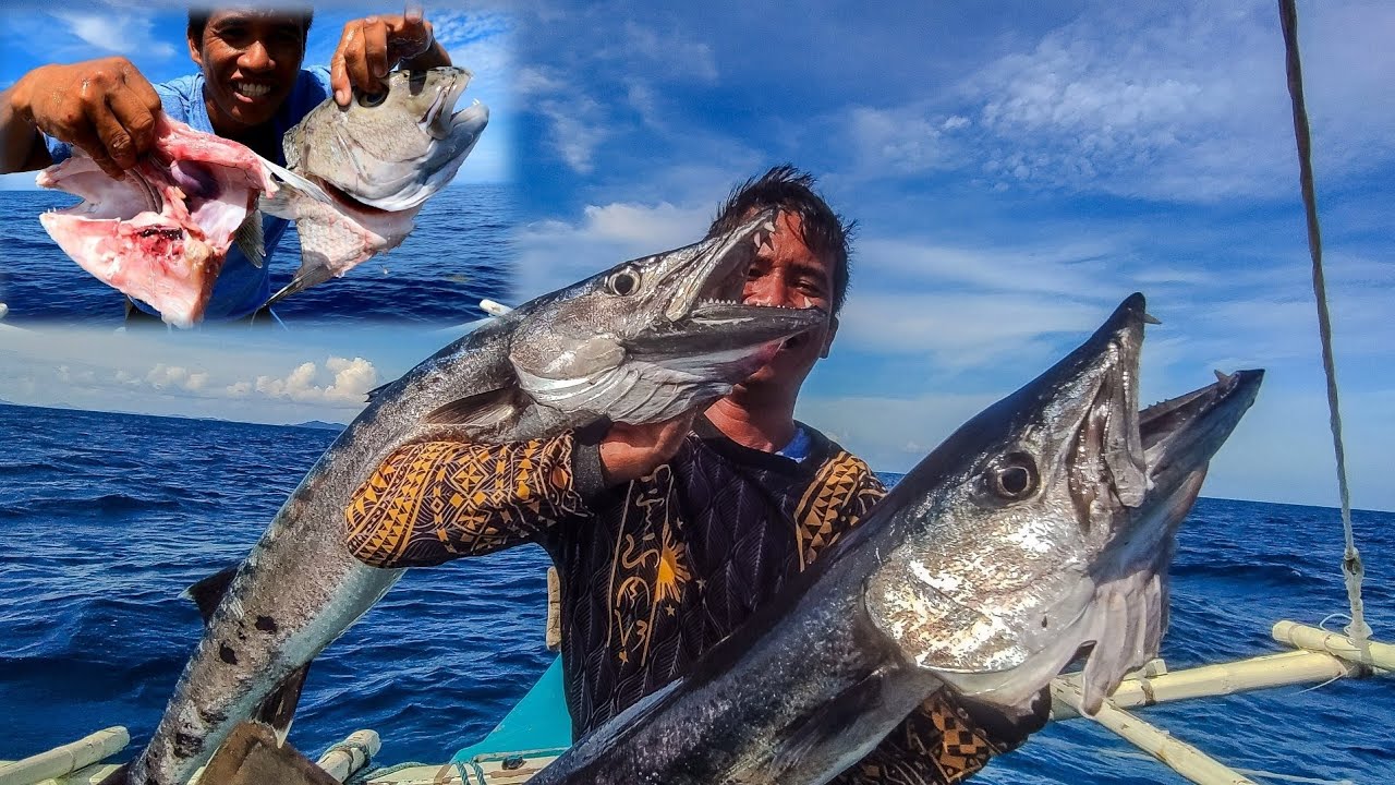 JACKPOT Giant Barracuda malalakas na isda catch & cook - YouTube