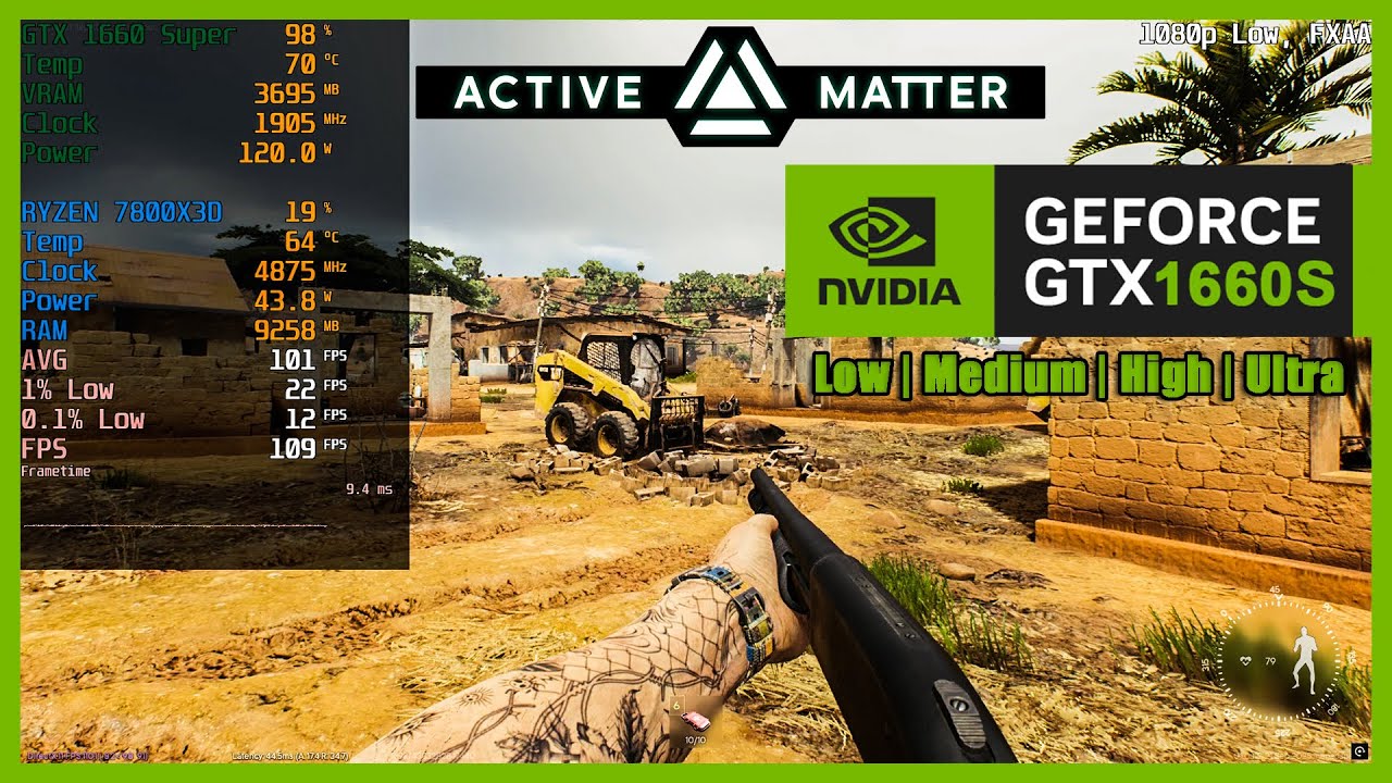 GTX 1660 Super - Active Matter - 1080p - PC Performance & FPS Test ...