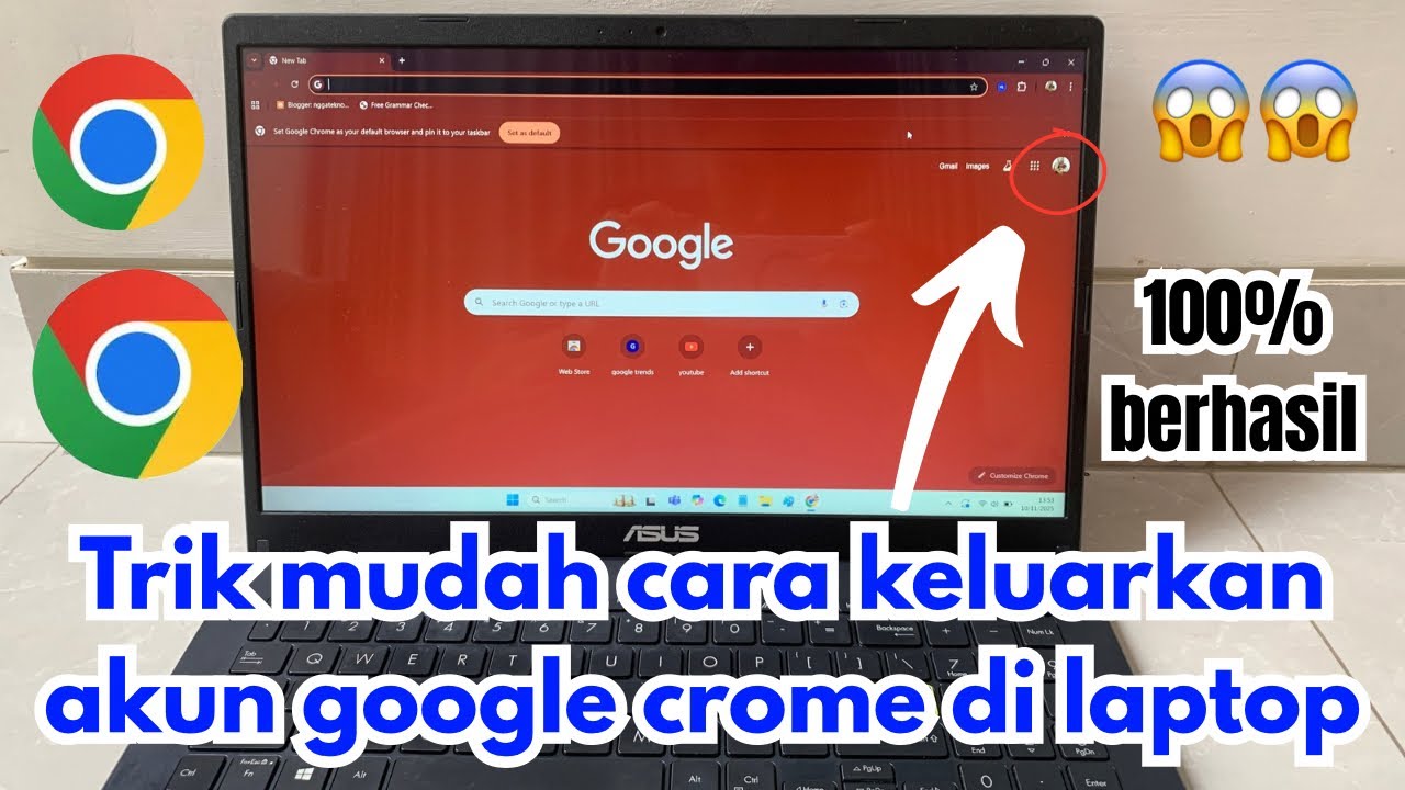 2 Cara Mengeluarkan Akun Google Chrome Di Laptop - YouTube
