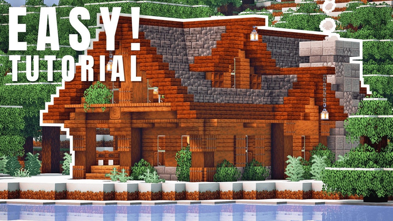 Minecraft: How to Build a Large Cozy Spruce Cabin - YouTube