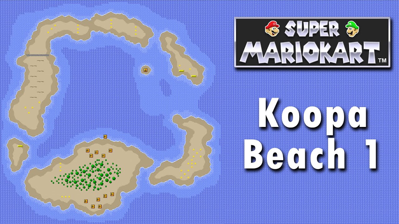 Super Mario Kart (SNES) - Koopa Beach 1 - YouTube