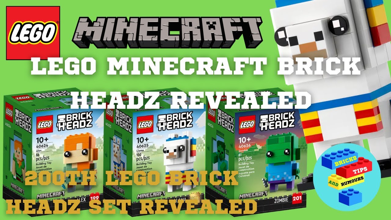 Lego Minecraft Brick Headz Officially revealed. Special Brick head ...