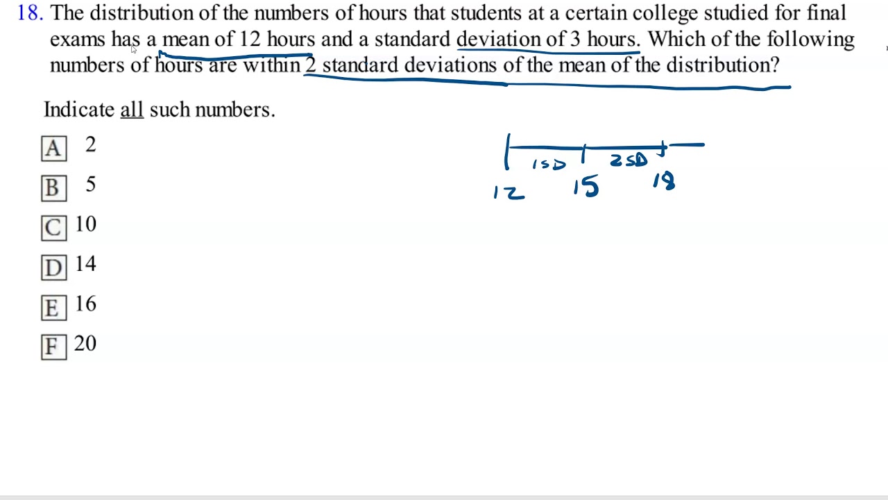 GRE Standard deviation question #18 - YouTube