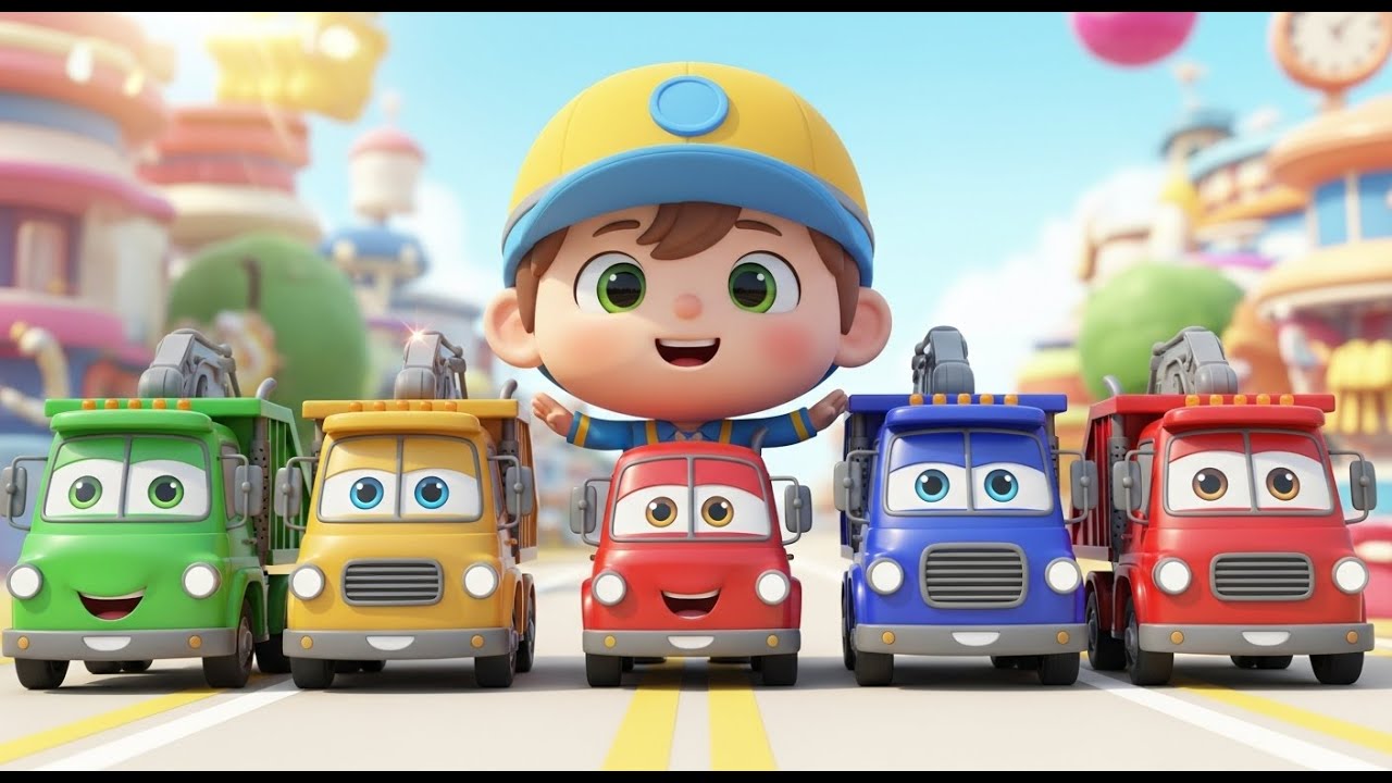 Garbage Truck Parade – Count the Colors! | Fun Truck Song for Kids ...