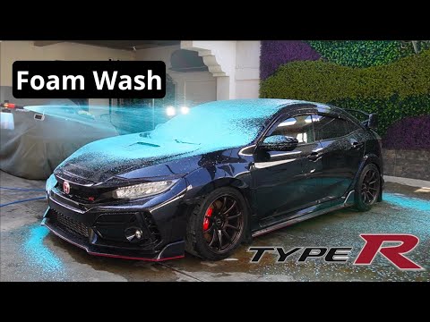 2020 Honda Civic Type R (FK8) | Foam Wash & Protect | EXTERIOR Detailing ASMR | 1\\2