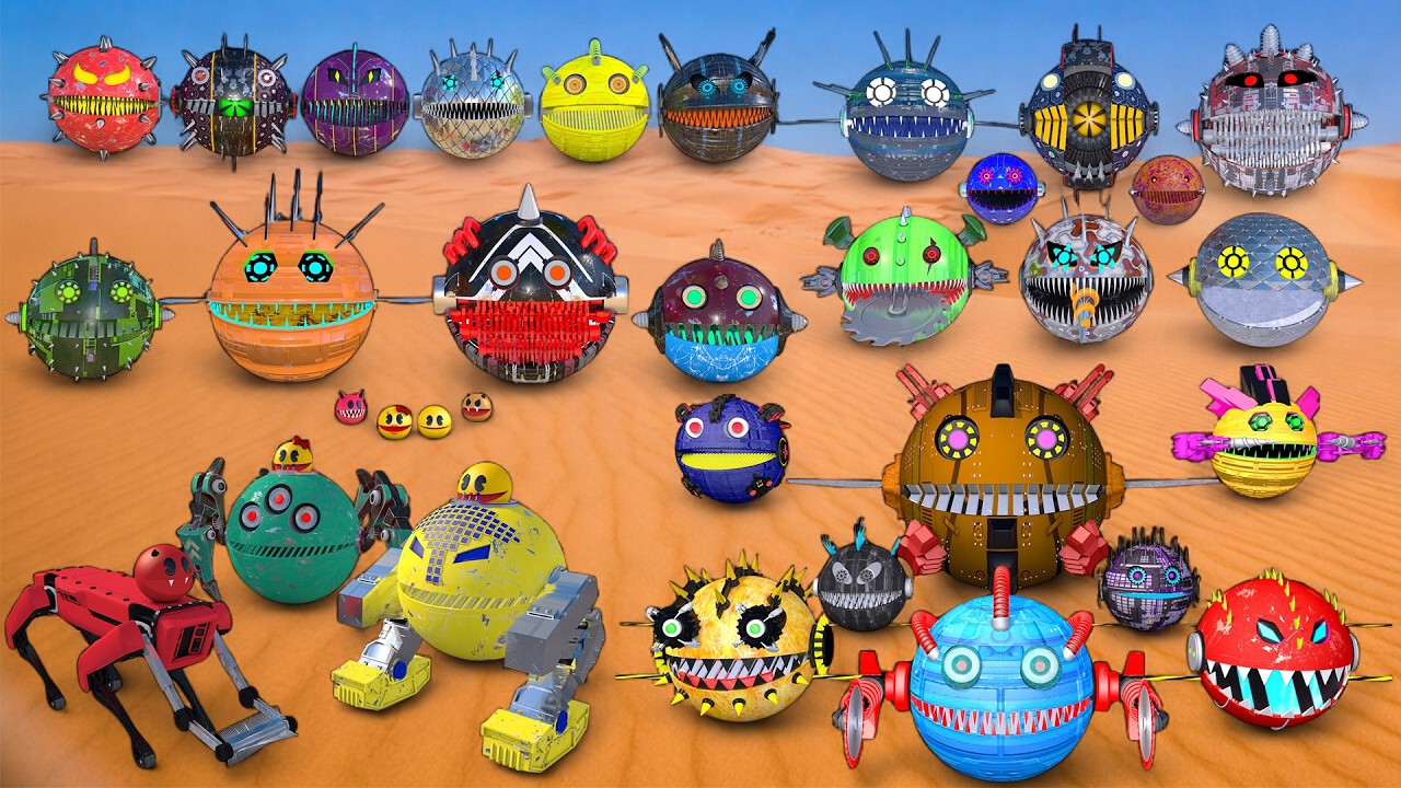 PACMAN VS MONSTER ROBOTS – Legendary Battles Collection #23 - YouTube