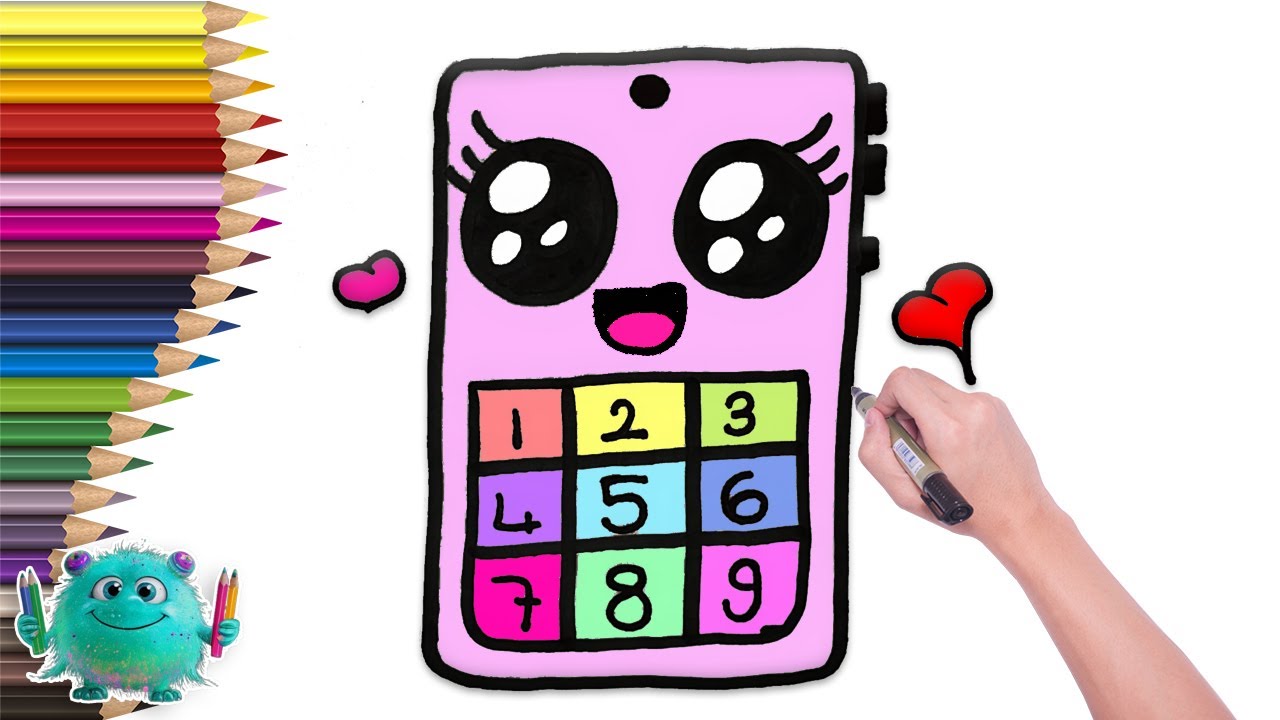Sevimli Telefon Çizimi How to Draw Cute Smartphone - YouTube