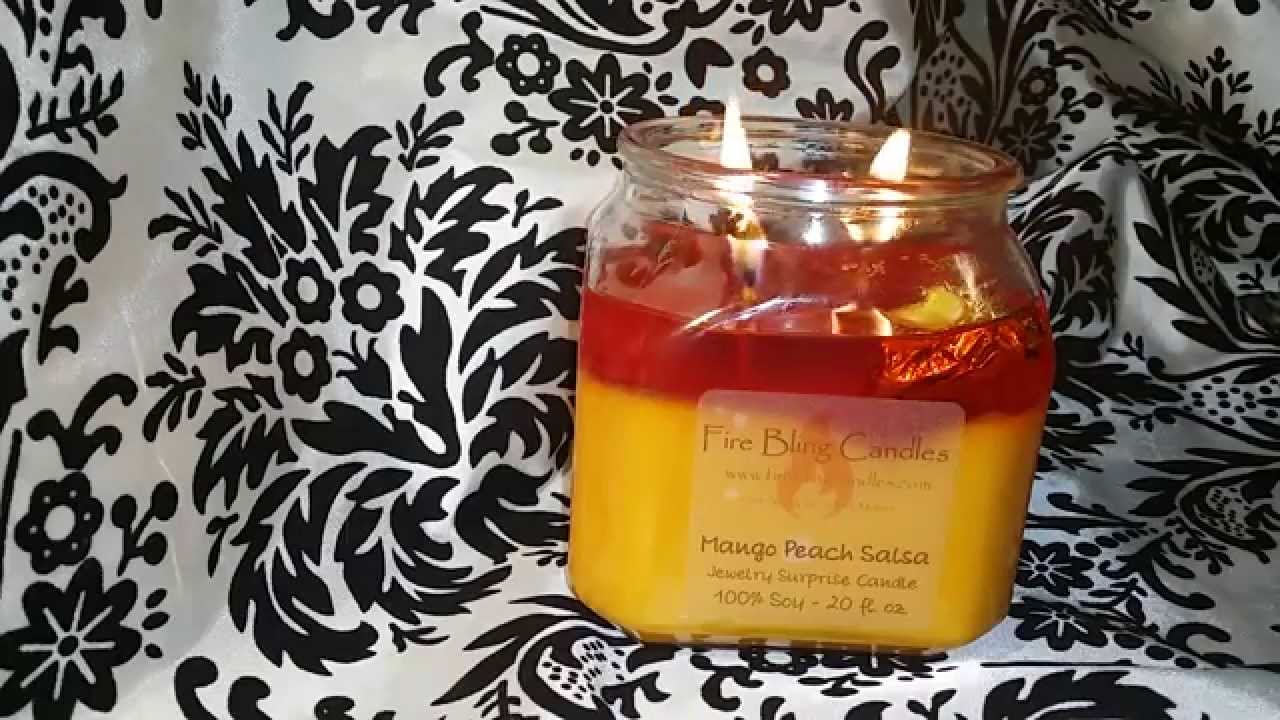FIRE BLING CANDLES: Mango Peach Salsa Reveal! - YouTube
