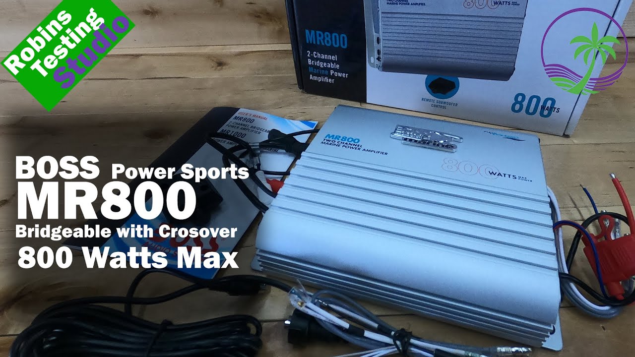 Boss MR800 Marine 800W High Output 2 Channel Full Range, Class A/B ...