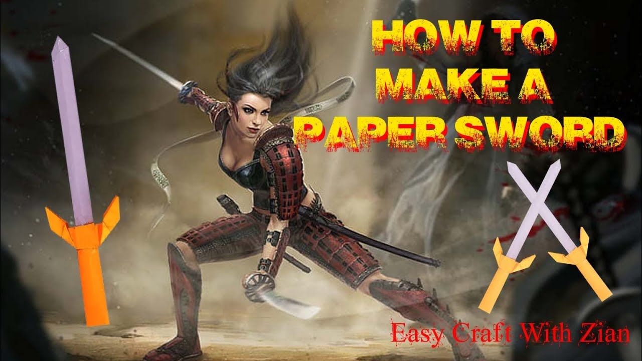 How to make a paper Sword? | How to make sword with paper? | Easy paper ...