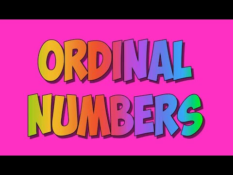 ordinal number song - YouTube