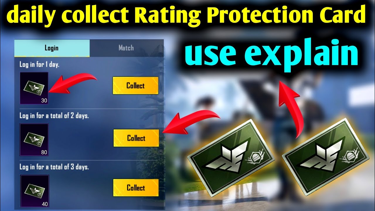 How To daily collect Rating Protection Card in Bgmi/pubg Rating ...