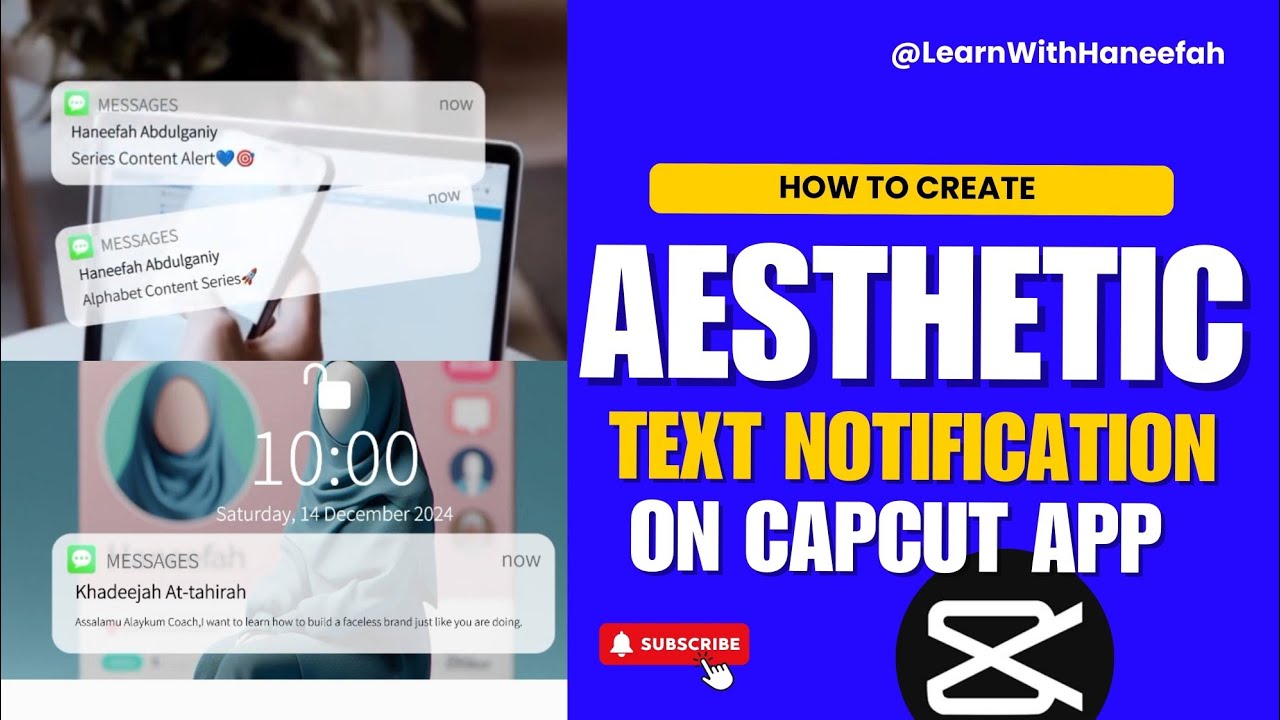 CREATE AESTHETIC TEXT NOTIFICATION on CAPCUT APP with your SMARTPHONE ...
