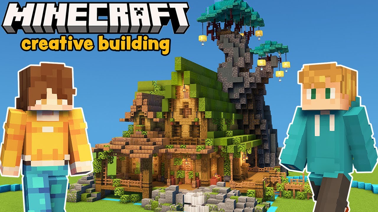 Building a Fantasy Witch Manor in Creative With Acrylic - YouTube