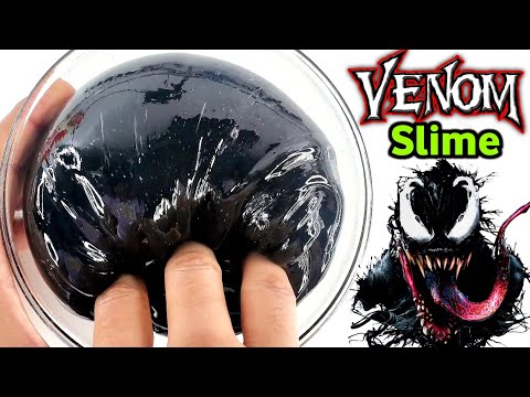 ️GLOSSY VENOM SLIME How to make Glossy jiggly Venom Slime with Fevigum ...