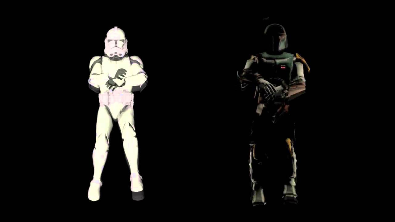 Clone Trooper VS Boba Fett (Dance off)(Animation Test) - YouTube