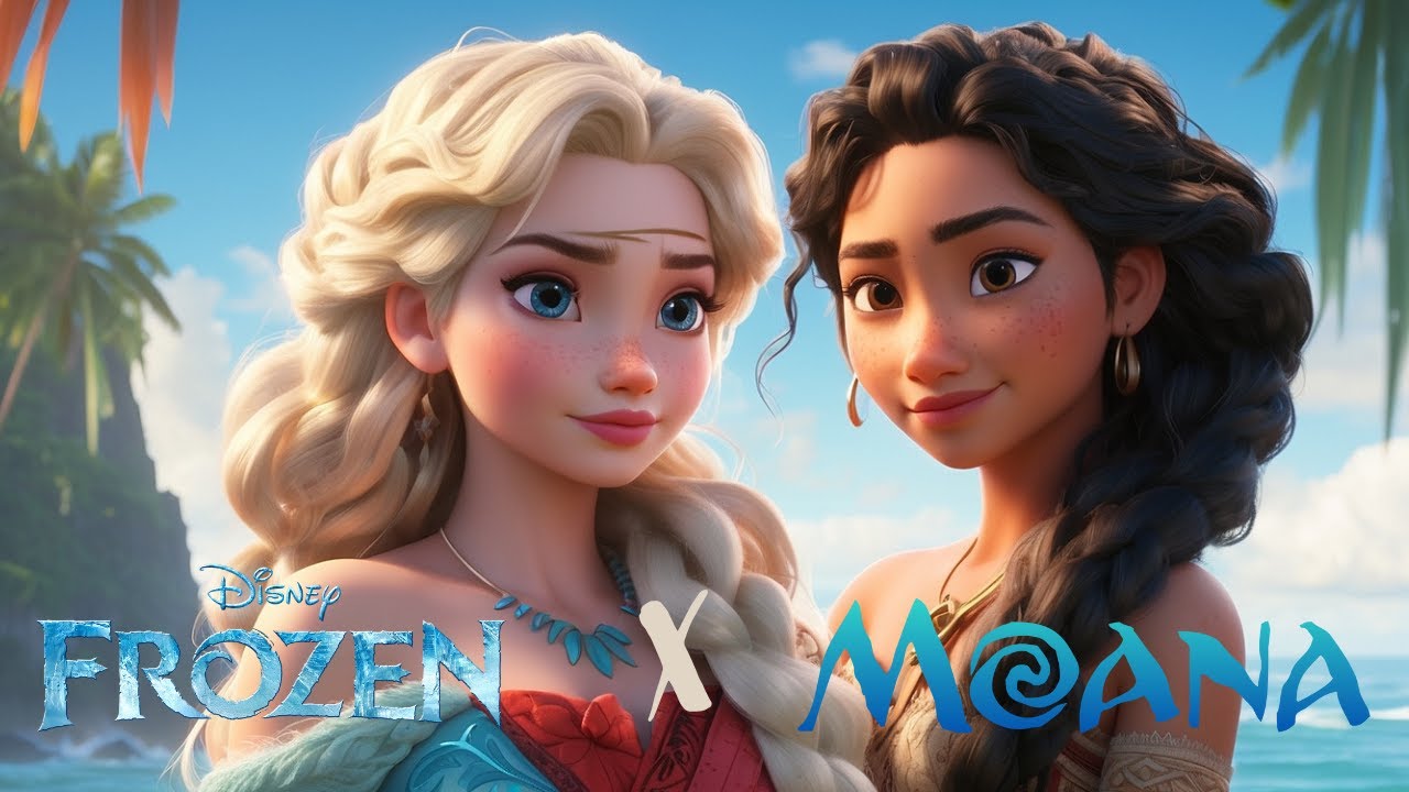 Elsa Meets Moana for the first time - Kids Cartoon Animation Movie ...