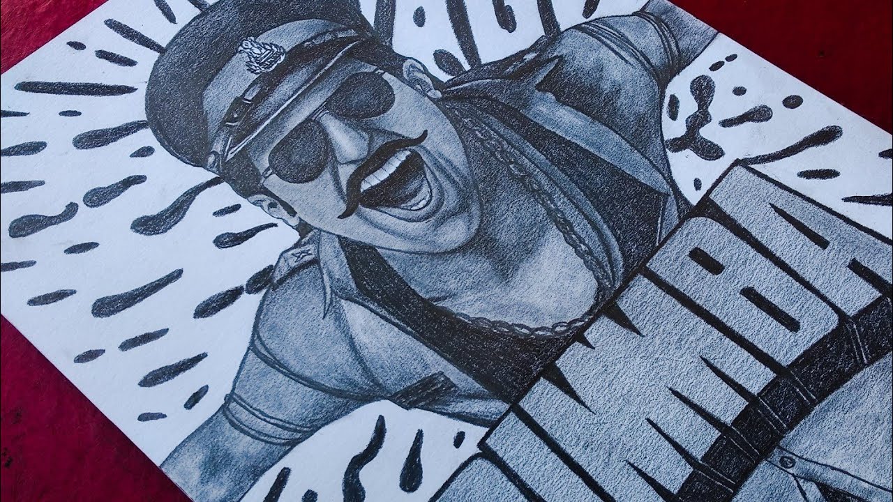 Ranveer singh SIMMBA movie poster sketch drawing - YouTube