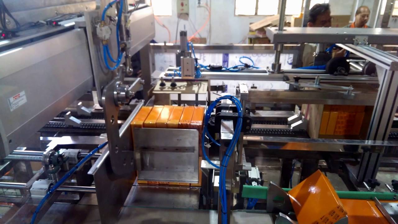 carton unpacking,encasing machine - YouTube