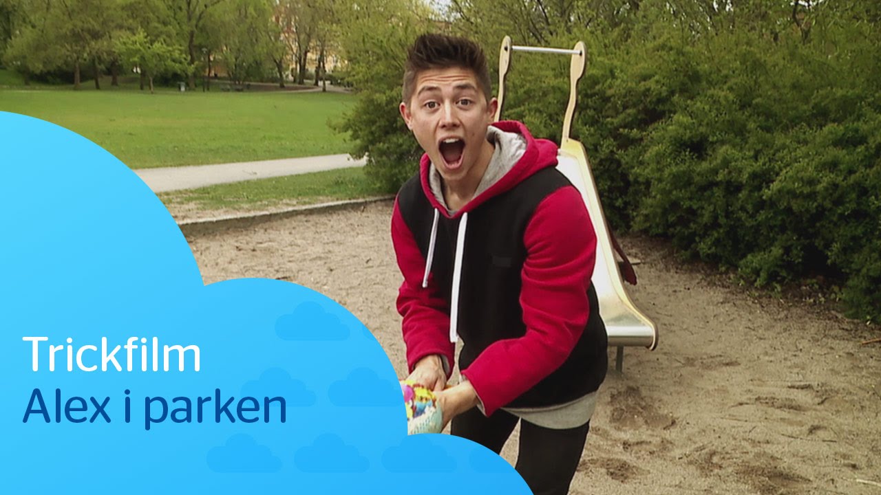 Alex leker i parken i en trickfilm - YouTube