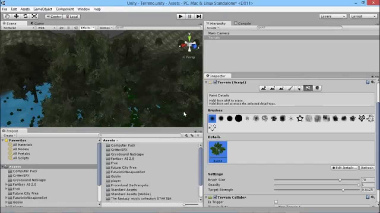 Configuración de un terreno en Unity 3D - YouTube
