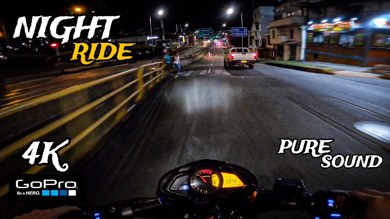 BAJAJ PULSAR NS 200 - NIGHT RIDE - PURE SOUND - 4K - YouTube
